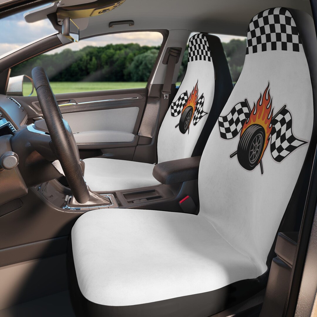 Checkered Flag Racing Car Seat Covers | Motorsport Style - Etsy