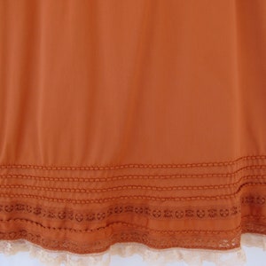 Slip Skirt S M Burnt Saffron Pumpkin Glam Garb Handmade USA - Etsy