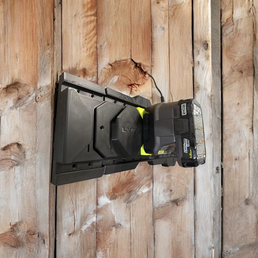 Ryobi Wall Mount System – Rail (5 Pcs) + 18v Charger Mount - Etsy