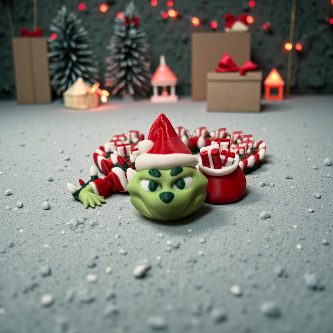 Grinch Christmas Dragon – Whimsical Holiday Collectible - Etsy