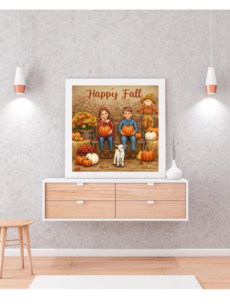 Happy Fall Painting Poster - Etsy