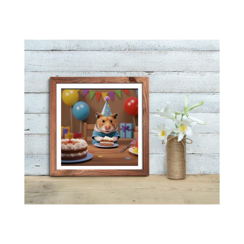 Hamster Eating Birthday Cake - Etsy