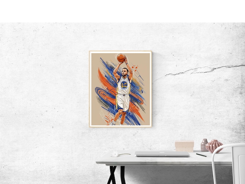 Steph Curry Shooting Art Painting Print Poster - Etsy