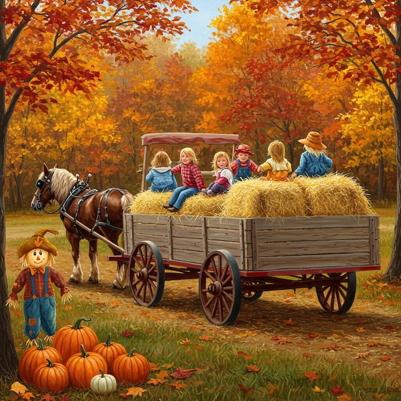 Hayride Art Poster - Etsy
