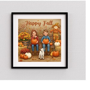 Happy Fall Painting Poster - Etsy