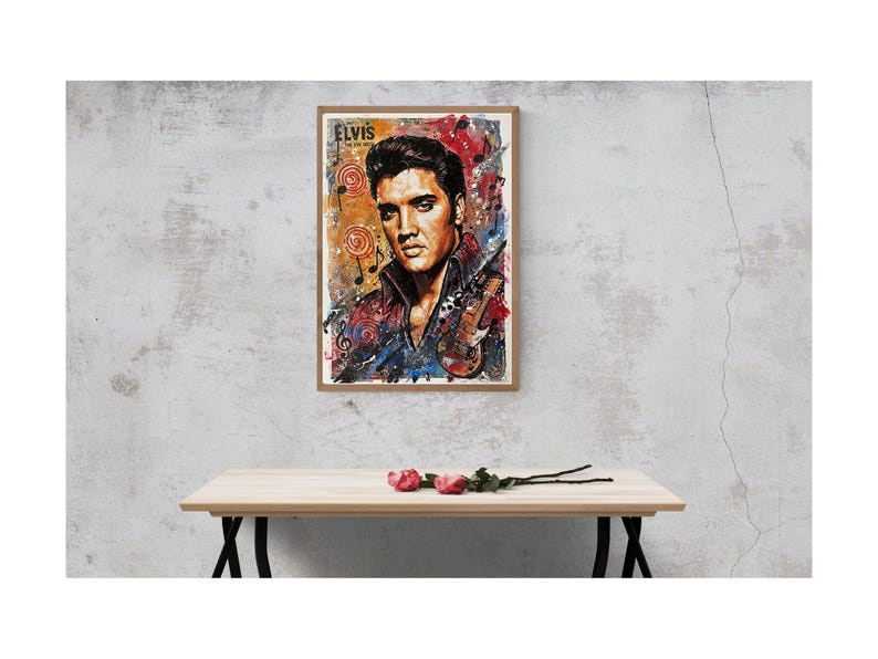 Elvis Digital Painting Portrait - Etsy
