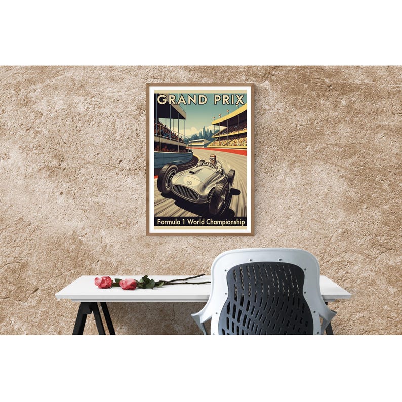 Vintage Formula 1 Grand Prix Poster - Etsy