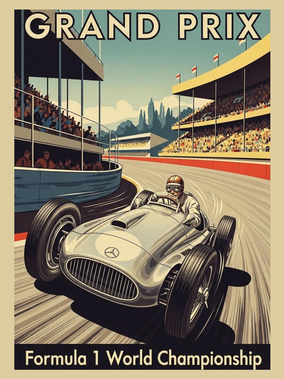 Vintage Formula 1 Grand Prix Poster - Etsy