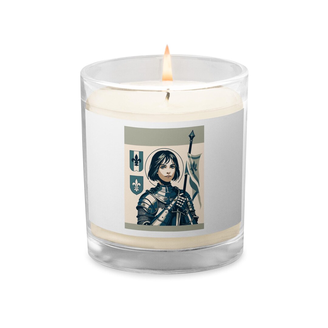 Saint Joan of Arc Glass Jar Soy Wax Candle - Etsy