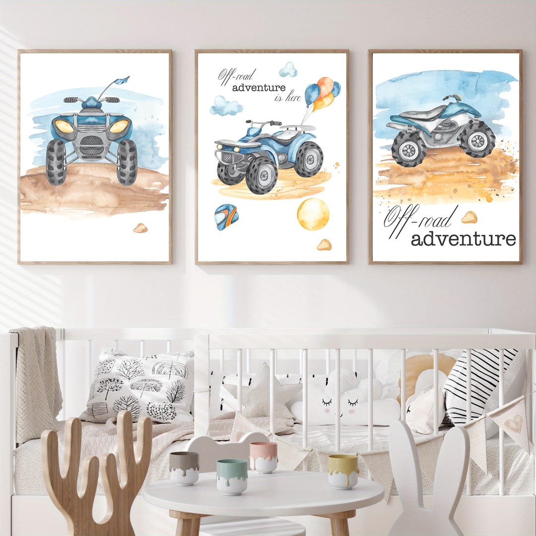Watercolor ATV Prints: Off-road Adventure Nursery Art (digital Download ...