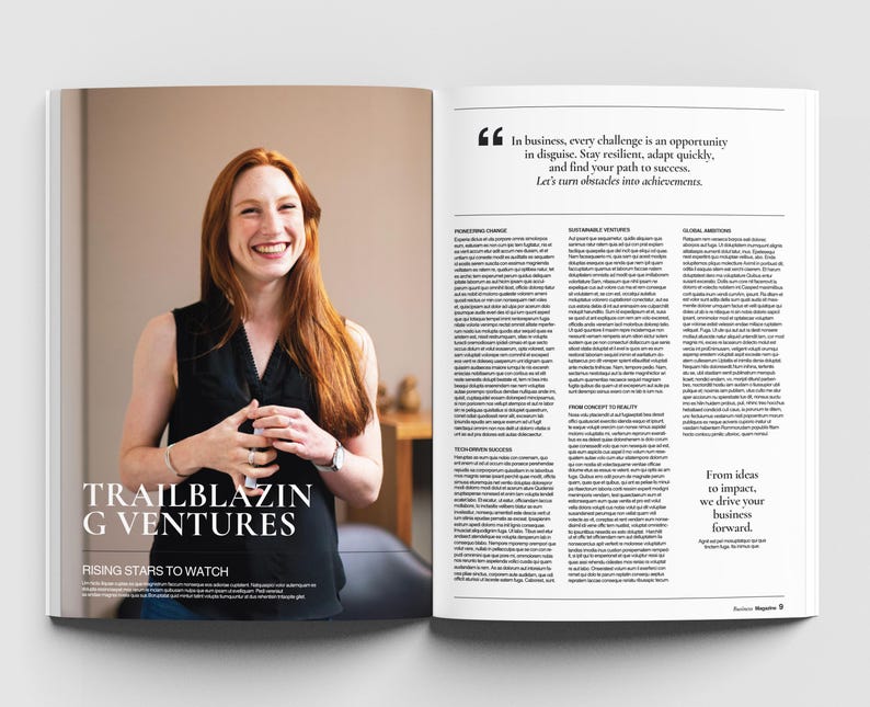 Modern Business Magazine Template: 20-page A4 Canva Layout (digital ...