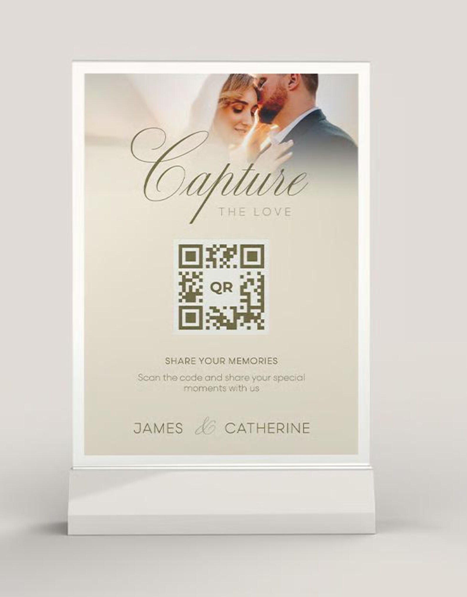 Editable Wedding QR Code Sign Template | Share Your Memories | Digital ...
