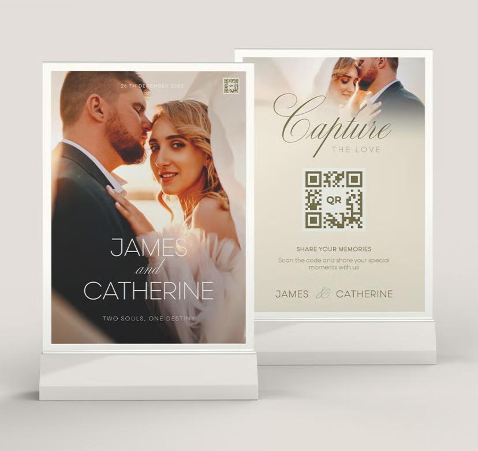 Editable Wedding QR Code Sign Template | Share Your Memories | Digital ...