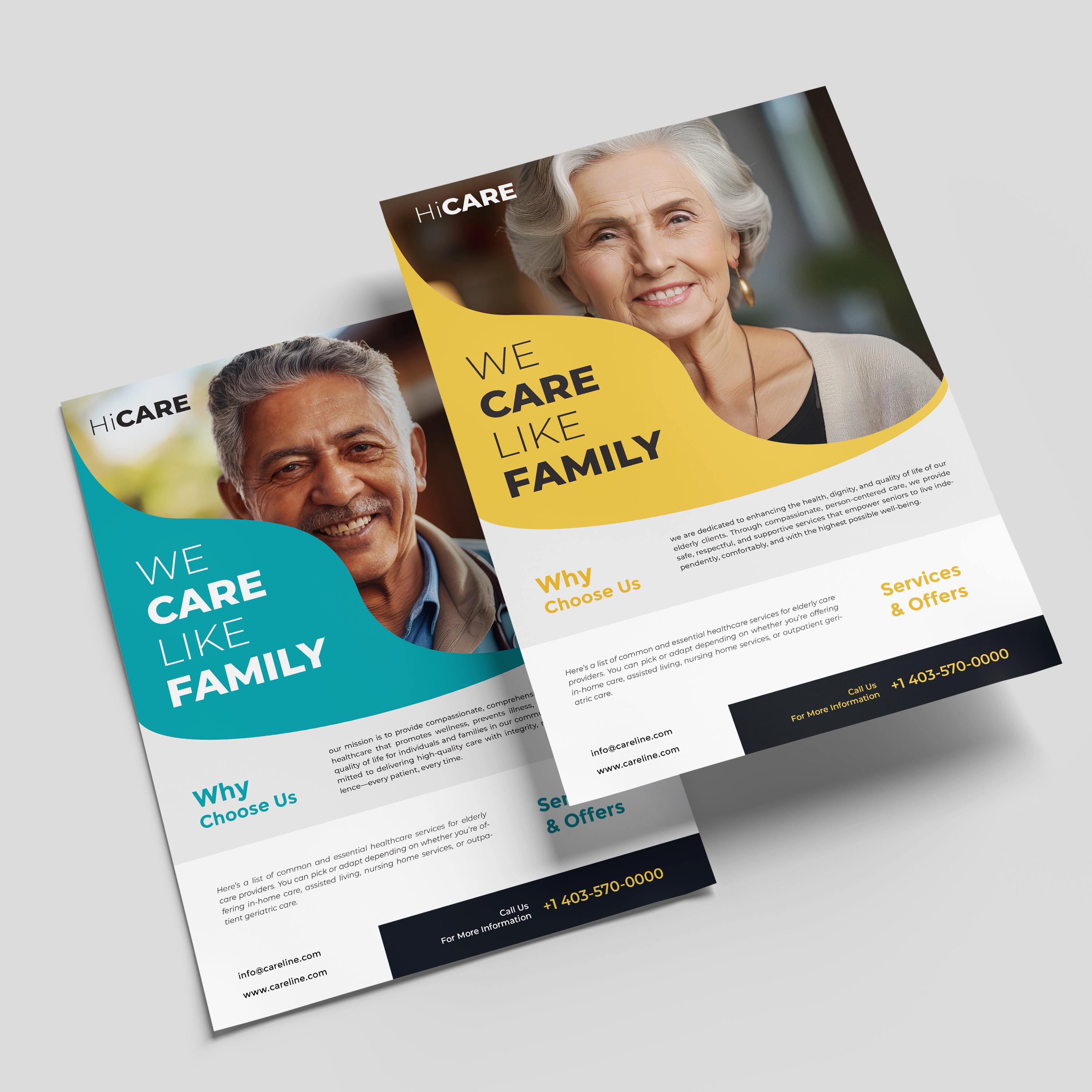 Senior Care Flyer Template: A4 Home Care Agency Marketing (canva ...