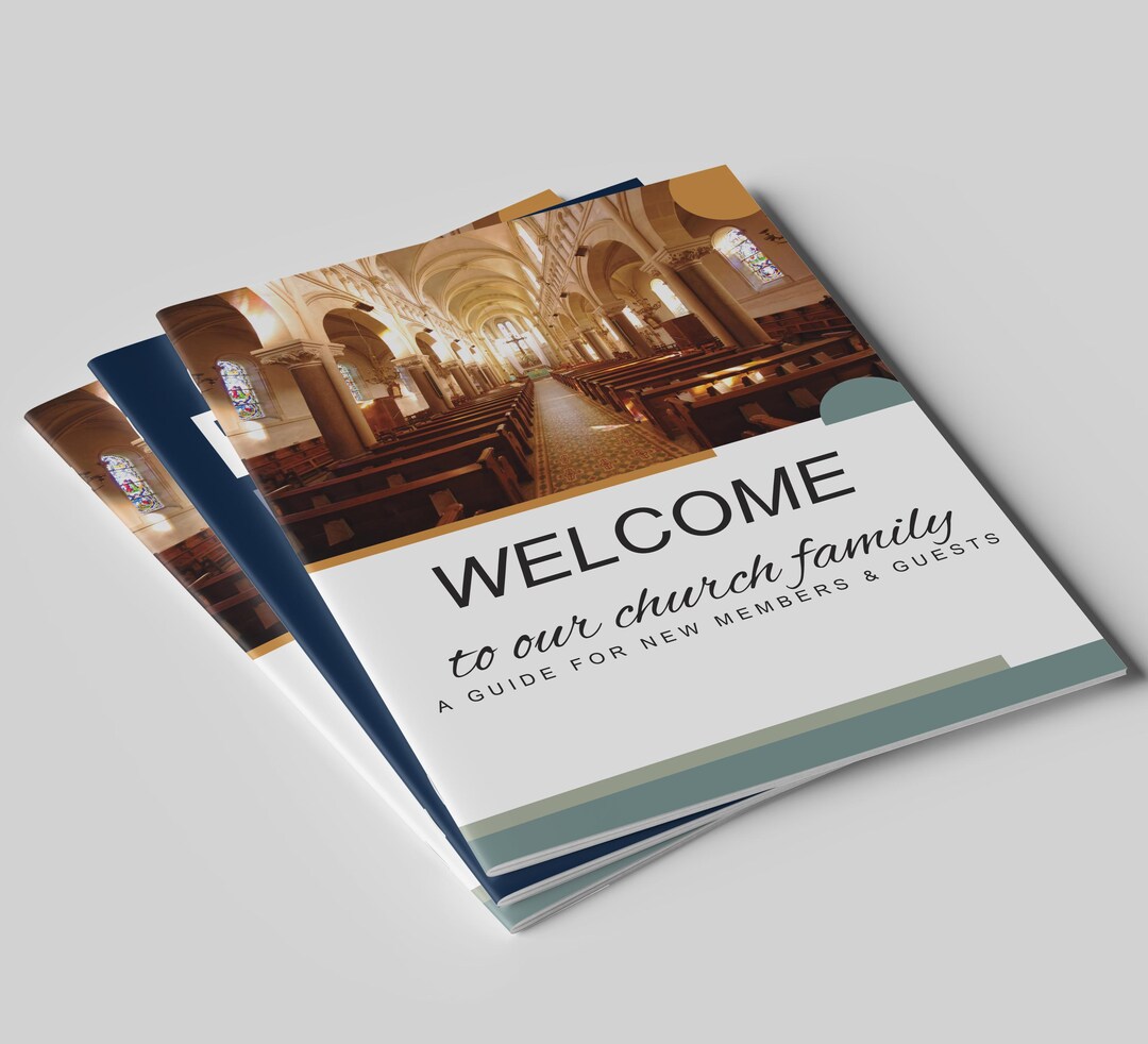 Church Welcome Brochure Template | New Member Guide (canva, Letter Size ...