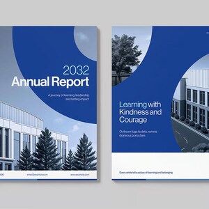 Annual Report Template - Canva Editable | School & College Report ...