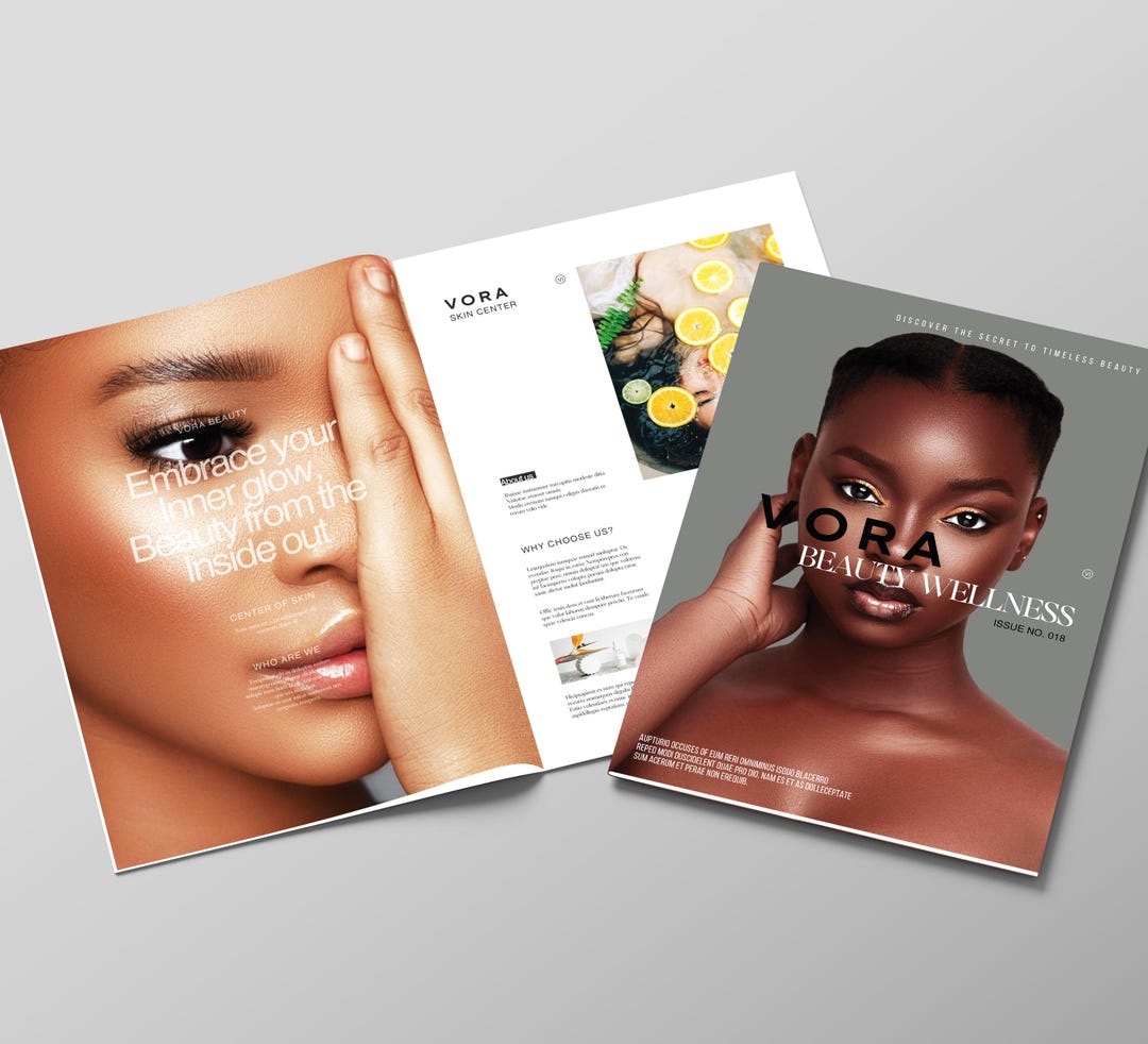 Med Spa Magazine Template: Beauty & Wellness Magazine Layout (canva, A4 ...