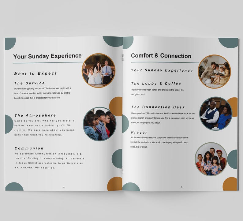Church Welcome Brochure Template | New Member Guide (canva, Letter Size ...