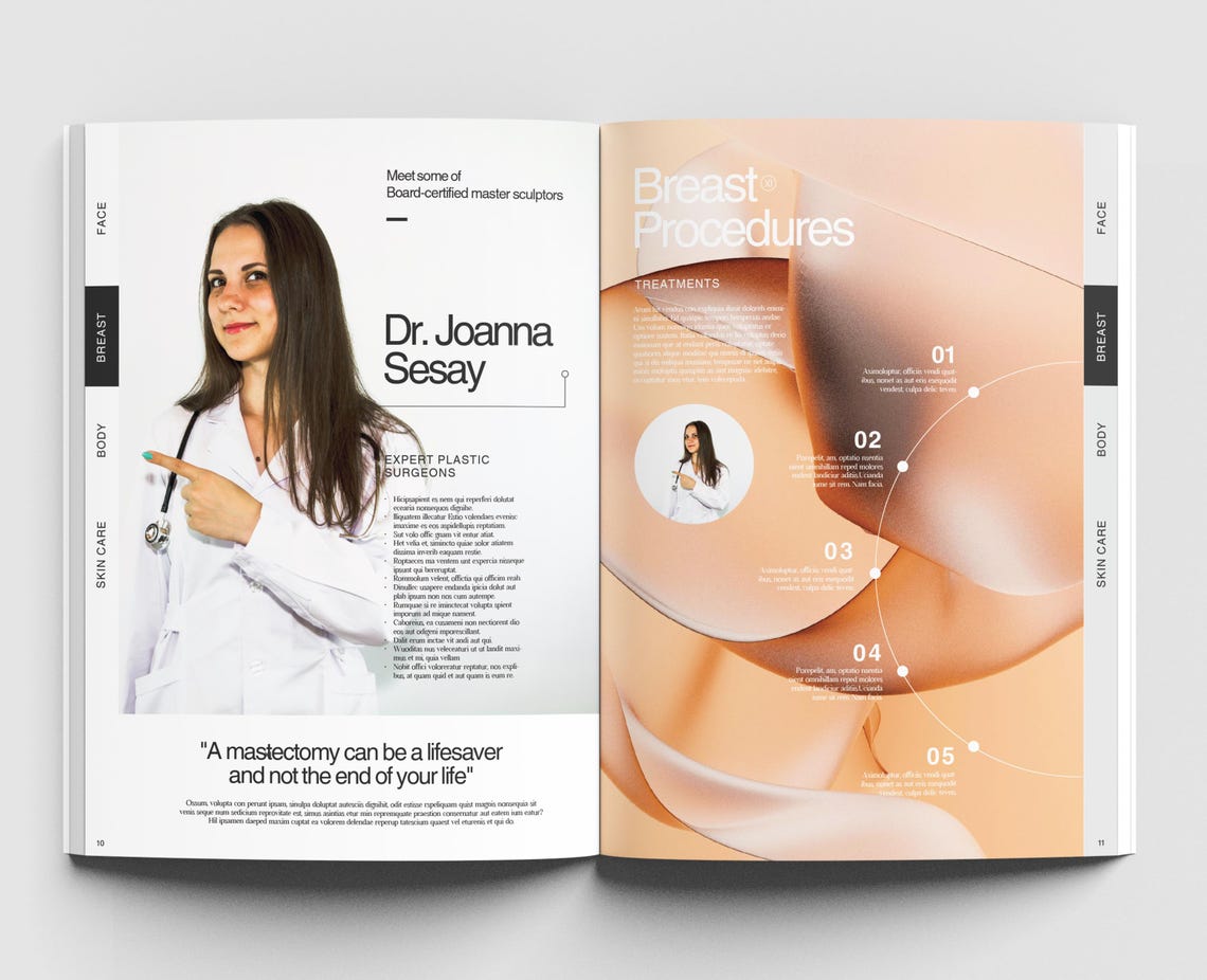 Med Spa Magazine Template: Beauty & Wellness Magazine Layout (canva, A4 ...