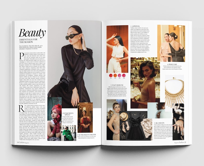 Fashion Magazine Template | Style & Lifestyle Lookbook | A4 Size | 20 ...