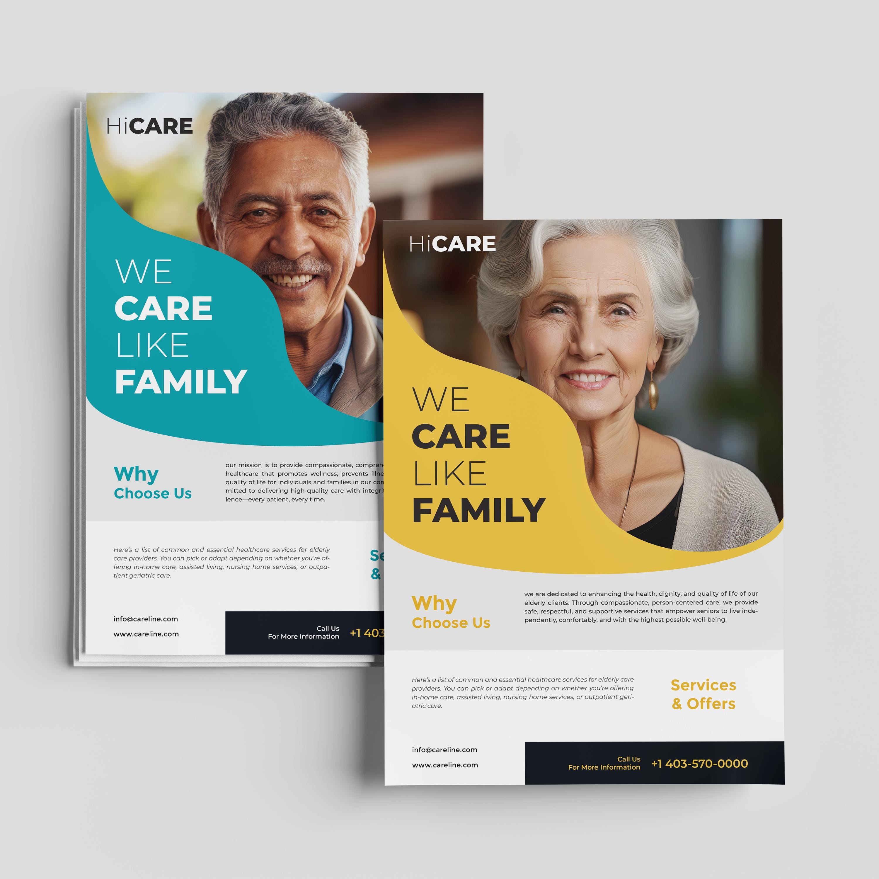 Senior Care Flyer Template: A4 Home Care Agency Marketing (canva ...