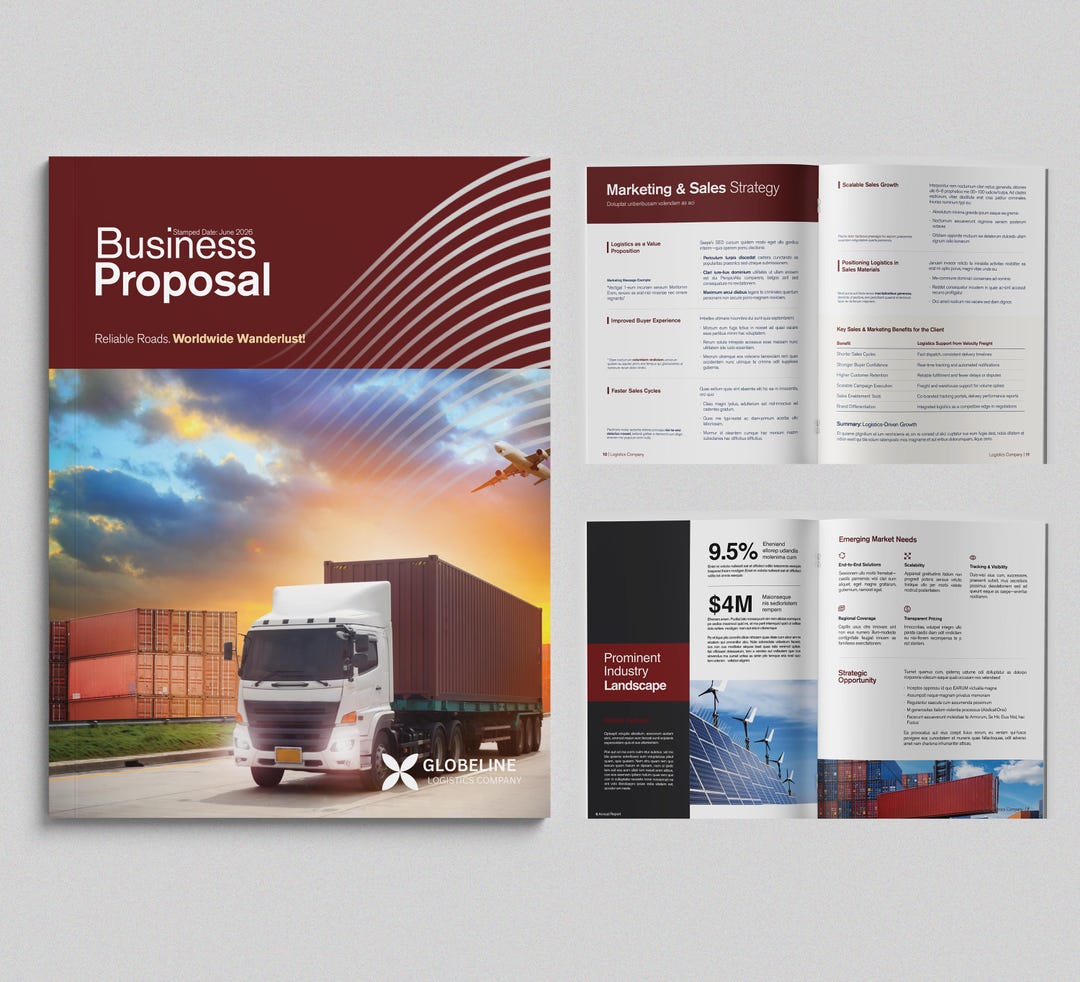Logistics Business Proposal Template | 20 Page Transport Pitch Deck ...