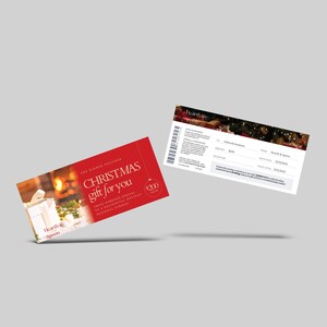 Editable Christmas Dinner Voucher Template: Festive Restaurant Gift ...