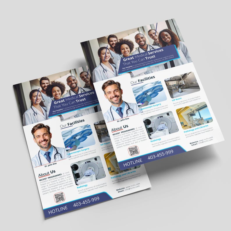 A4 Medical Flyer Template: Modern Healthcare Marketing (canva Editable ...