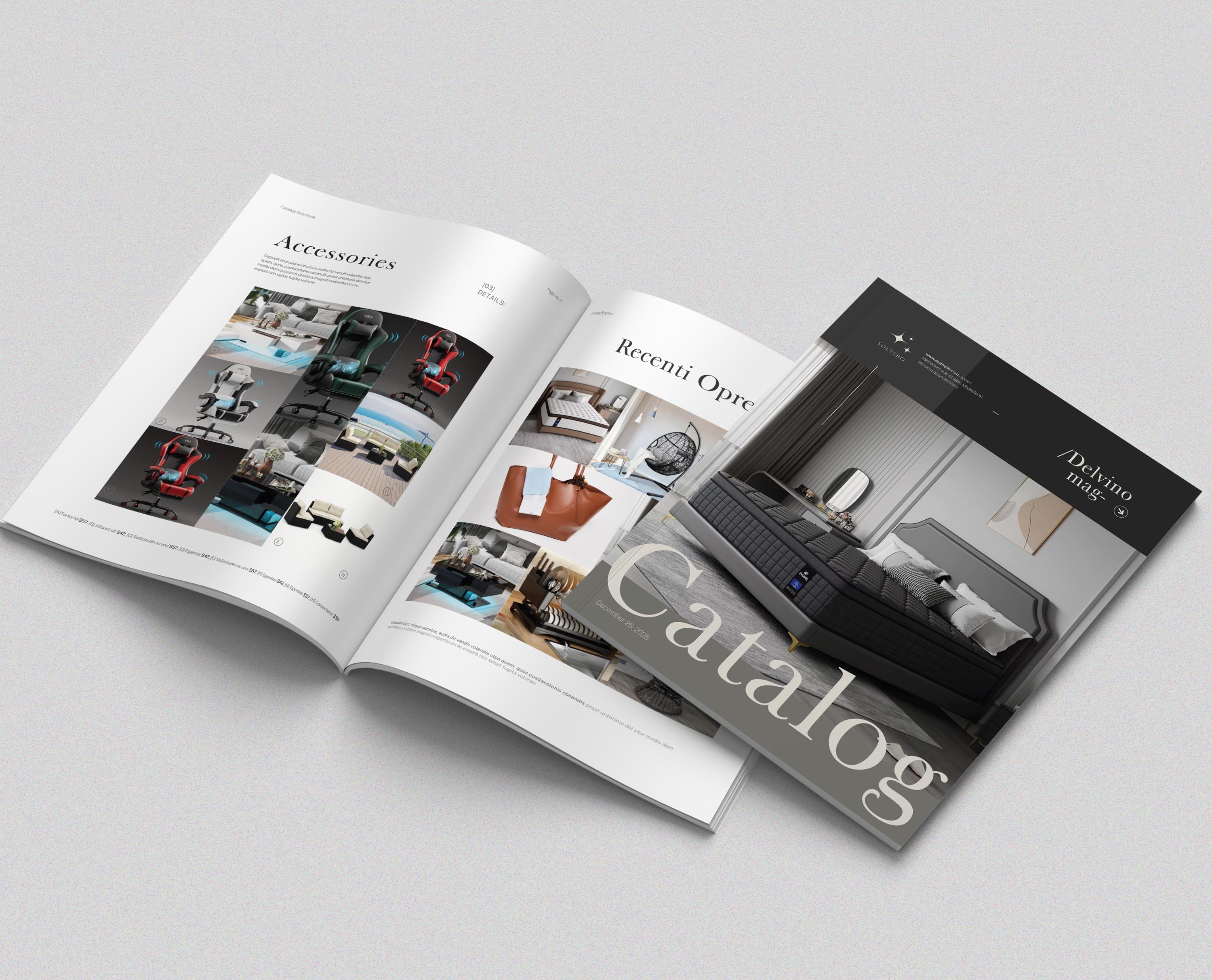 Luxury Product Catalog Template: Modern Brochure, A4 and Letter Size 8 ...