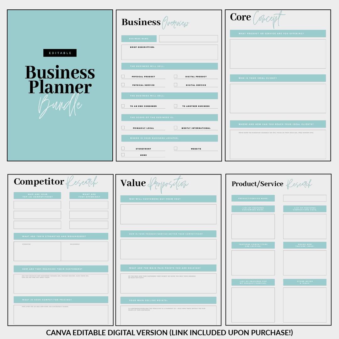 Ultimate Business Planner | Printable & Digital | Small Business ...