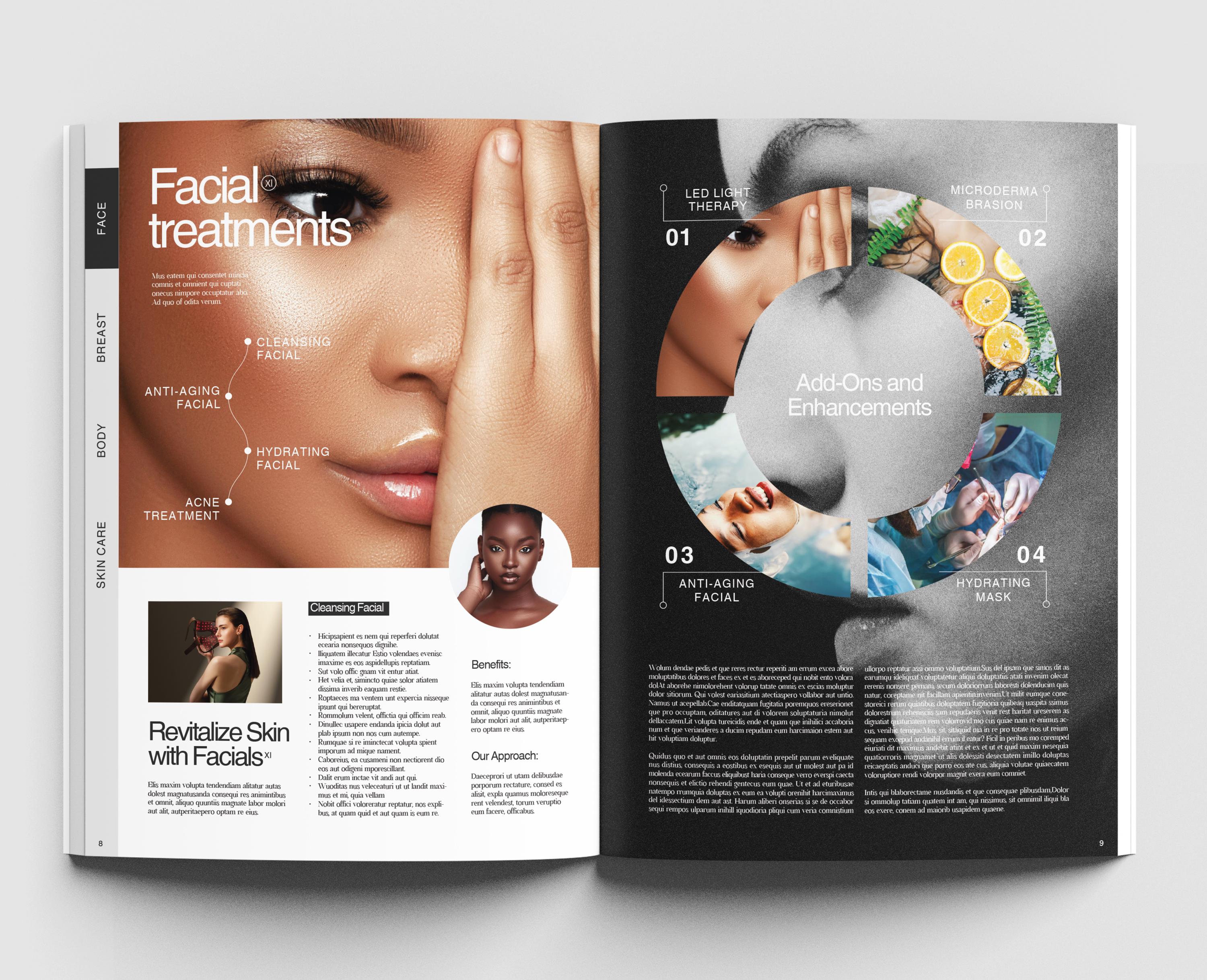 Med Spa Magazine Template: Beauty & Wellness Magazine Layout (canva, A4 ...