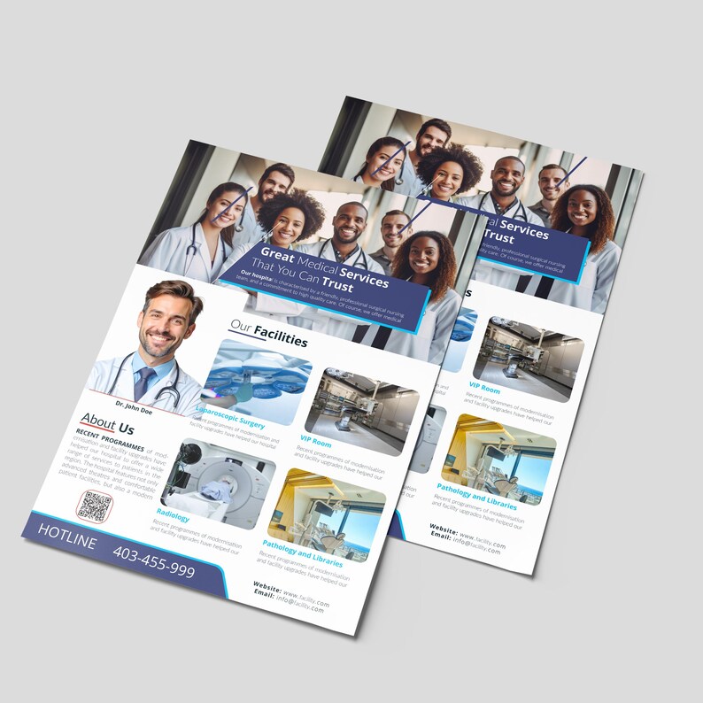 A4 Medical Flyer Template: Modern Healthcare Marketing (canva Editable ...