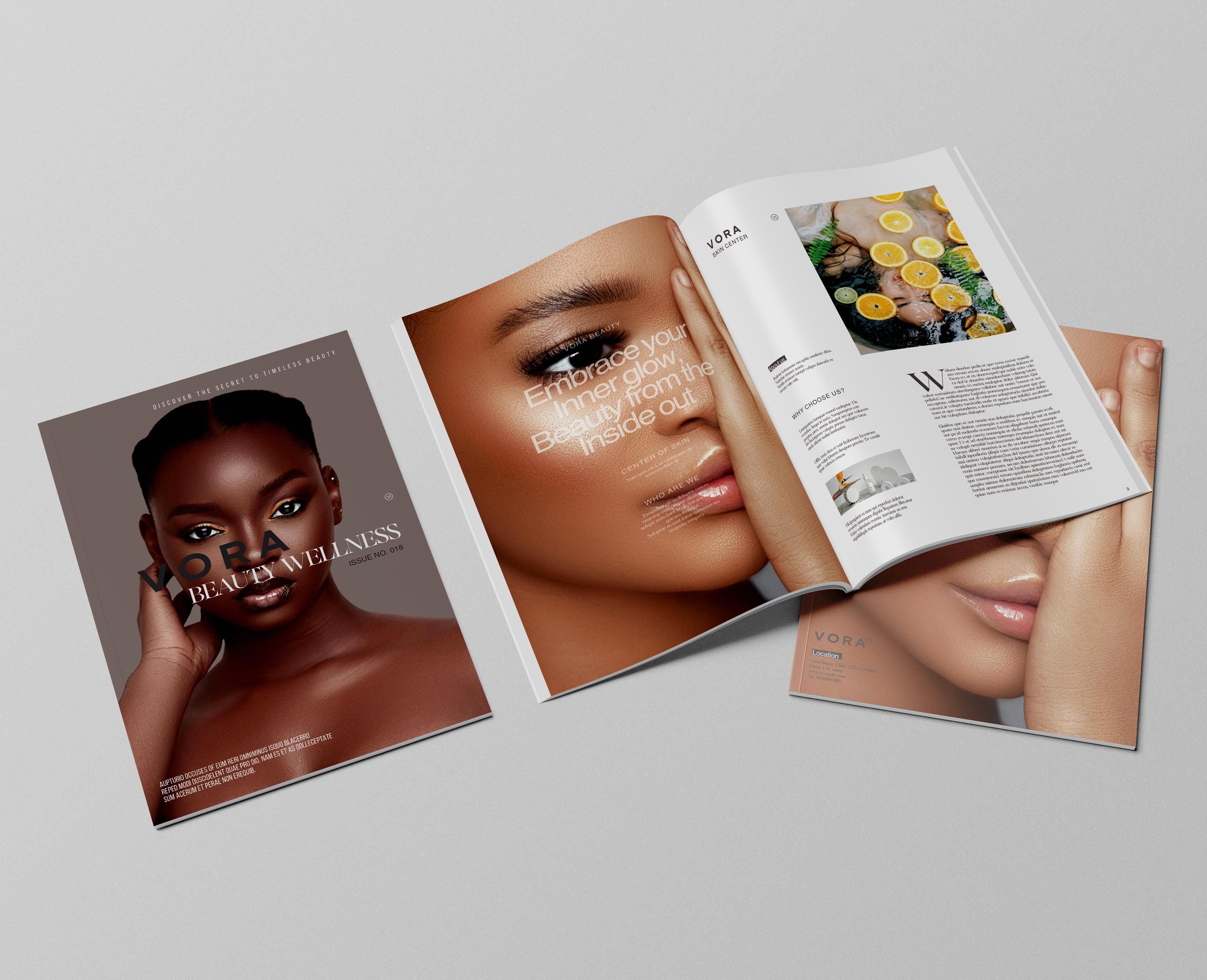 Med Spa Magazine Template: Beauty & Wellness Magazine Layout (canva, A4 ...