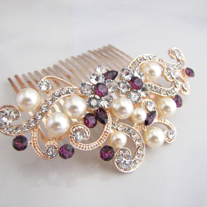 Purple Hair Comb - Etsy