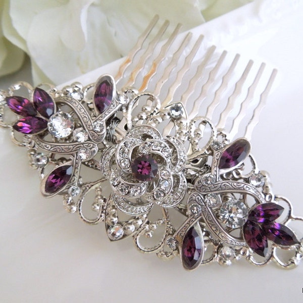 Purple Hair Comb - Etsy