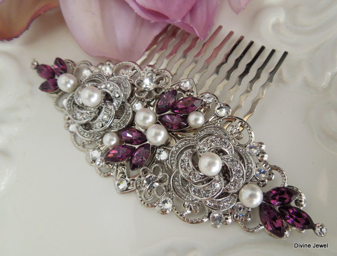 Pearl Hair Comb Bridal Pearl Crystal Hair Comb Wedding - Etsy