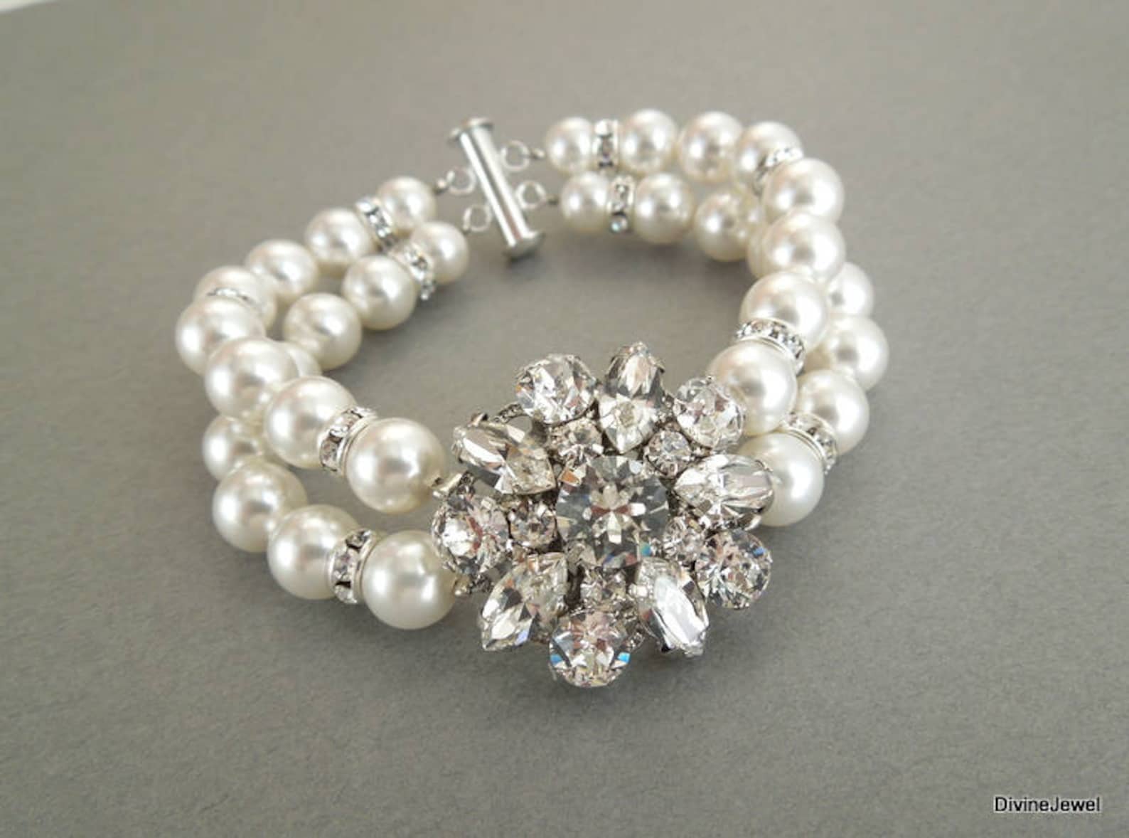 Bridal Pearl Bracelet Wedding Bracelet Bridal Jewelry - Etsy