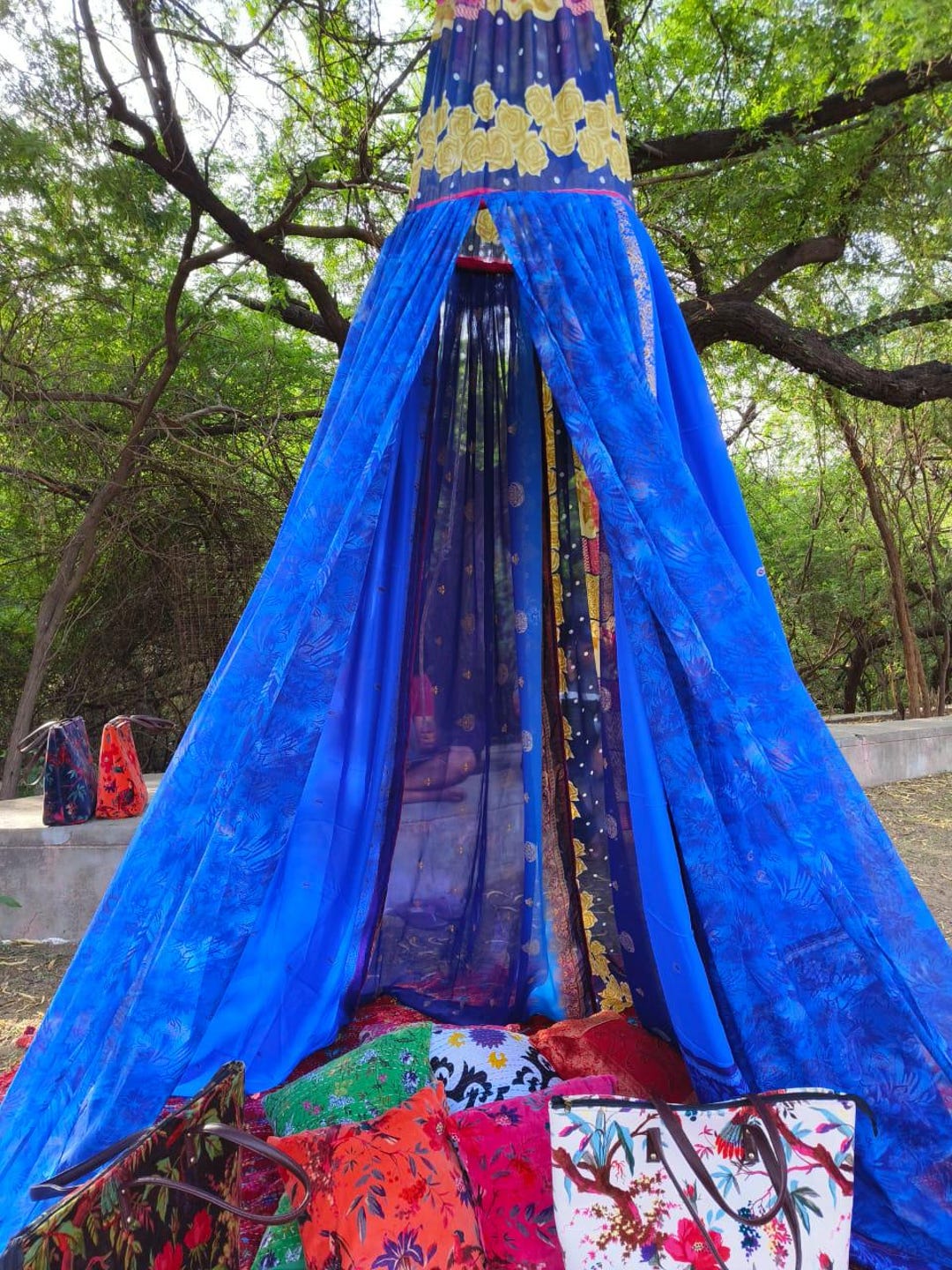 Bed Canopy - Hanging Tent - | Bohemian Wedding Backdrop | Gypsy Hippi ...