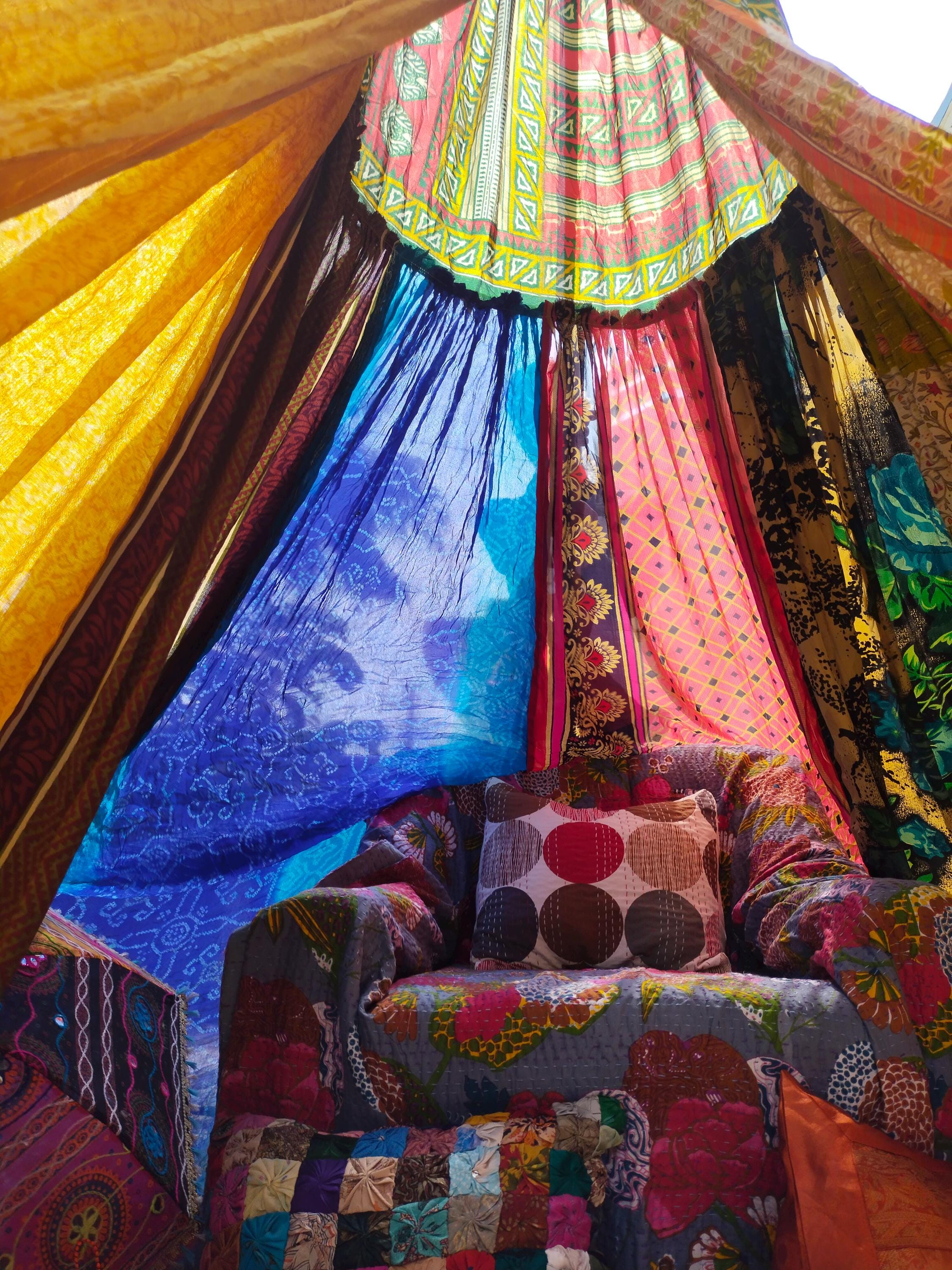Boho Canopy Saree Tent - Bed Canopy | Bohemian Wedding Backdrop | Gypsy ...