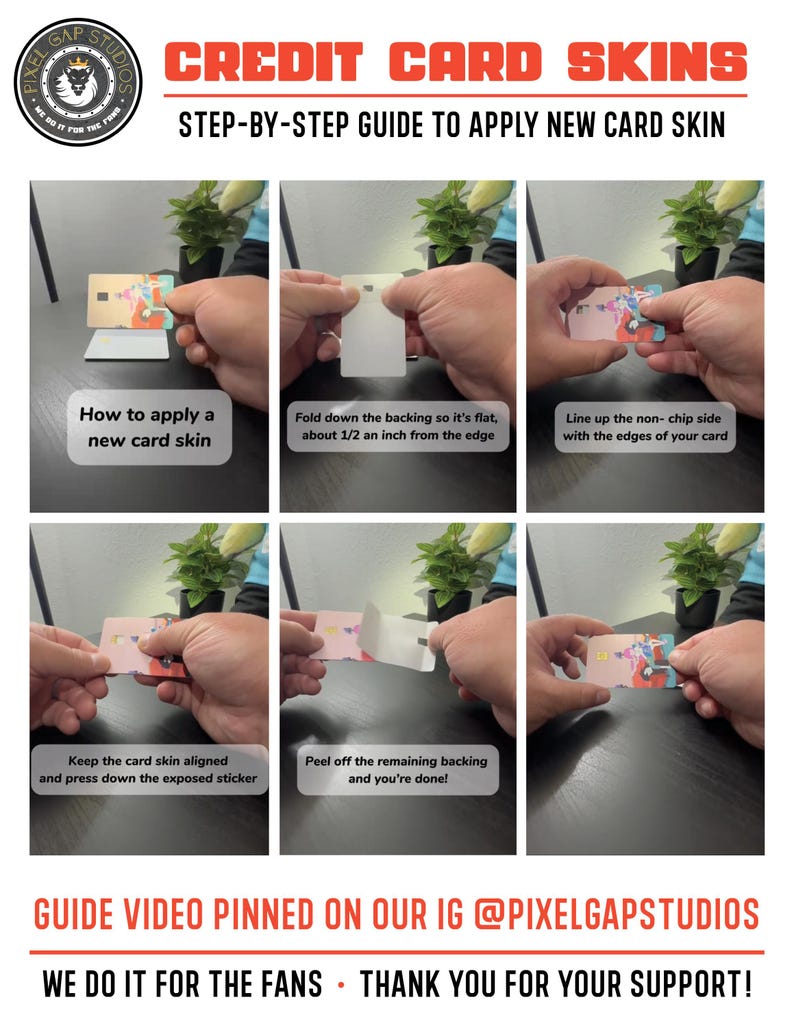 Credit Card Skins Set C - Etsy