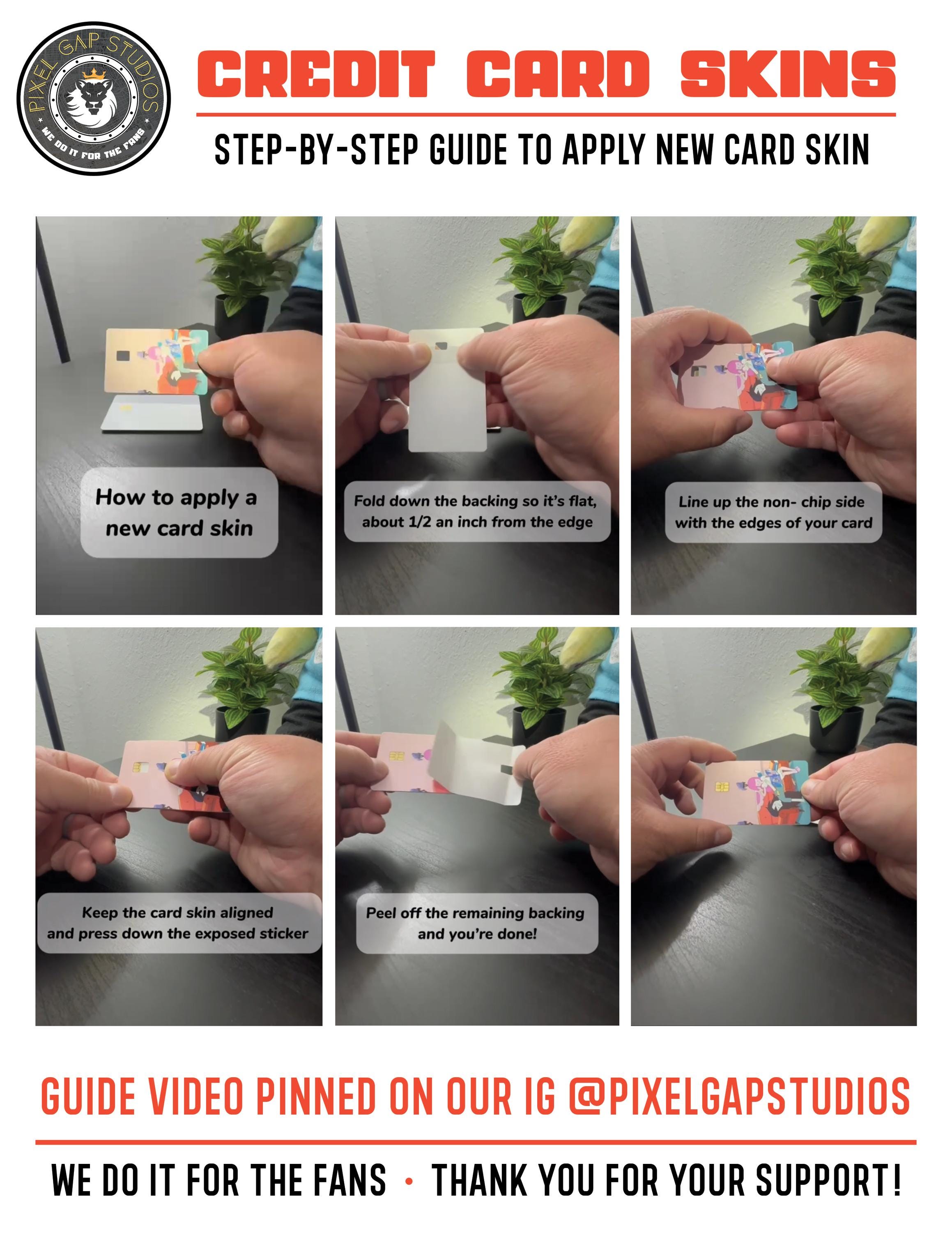 Credit Card Skins Set A - Etsy