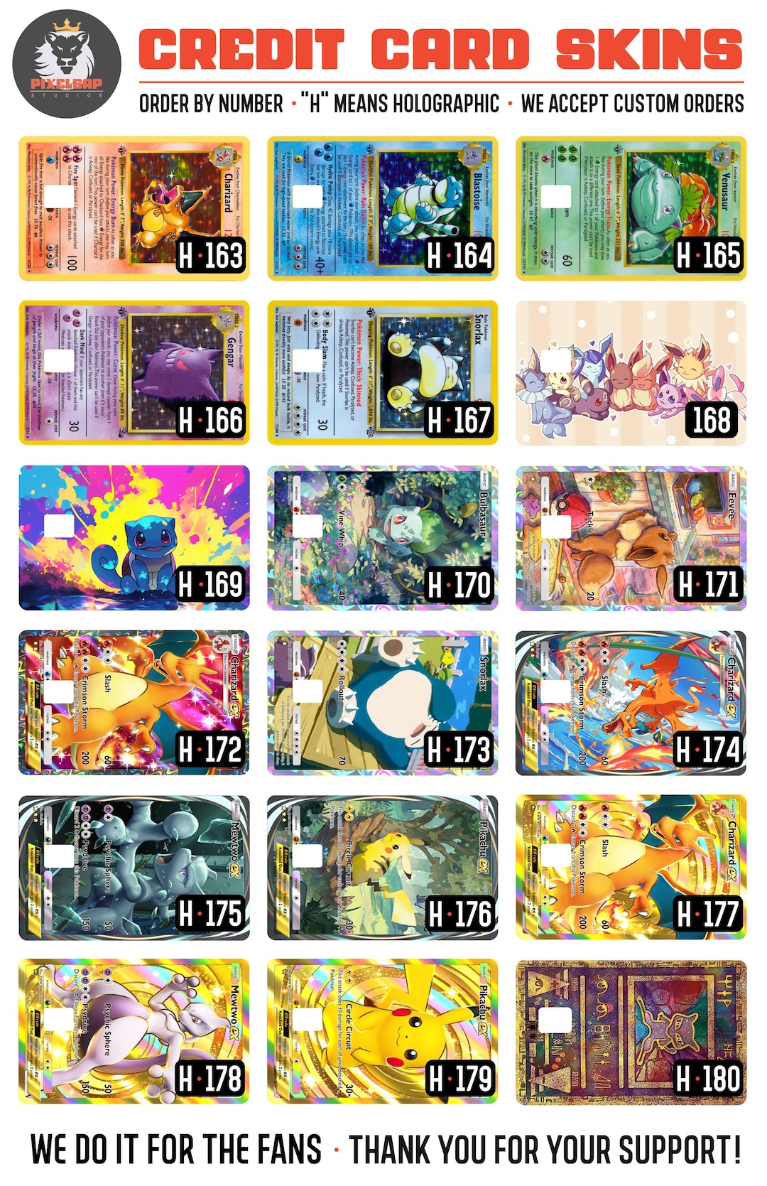Credit Card Skins Set C - Etsy