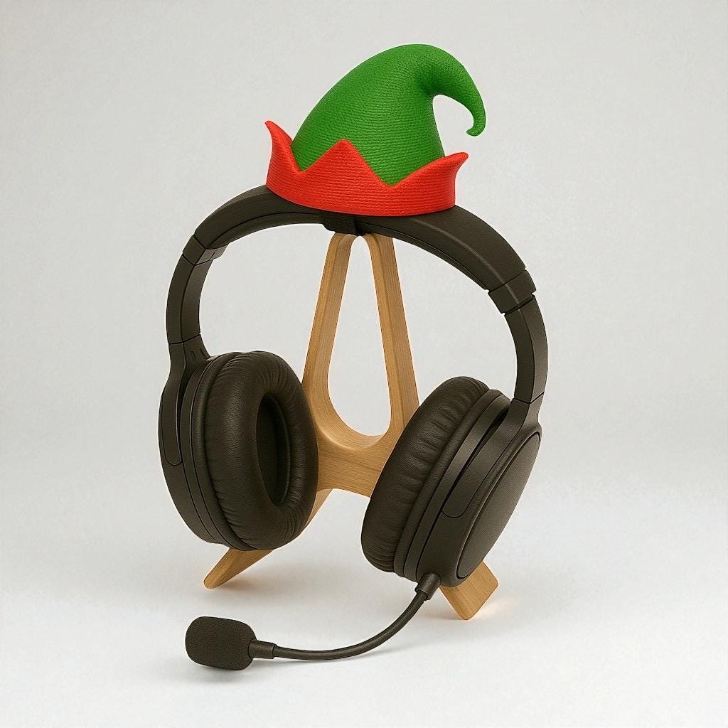 Elf Headphone Hat: Christmas Cosplay Headset Accessory - Etsy