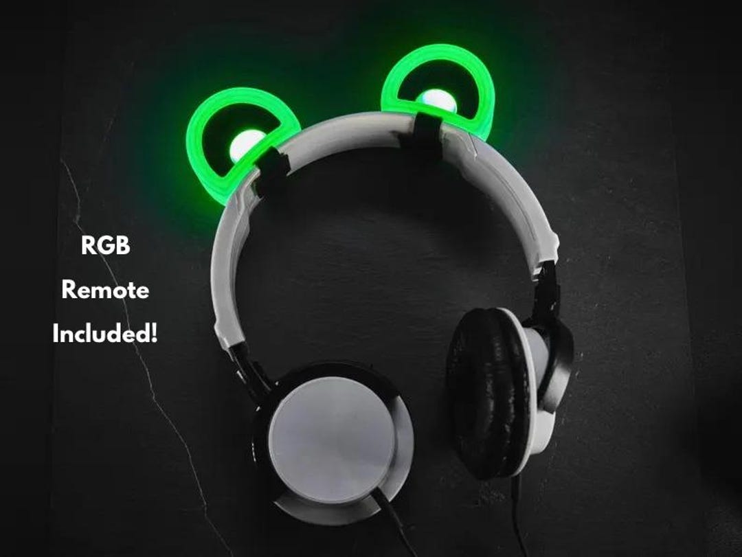 RGB Bear Headset Ears: Light up Gamer Cosplay Accessory - Etsy