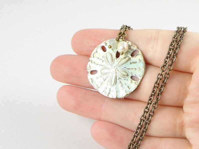 Nautical Jewelry Sand Dollar Summer Jewelry Distressed Rustic Boho Chic ...