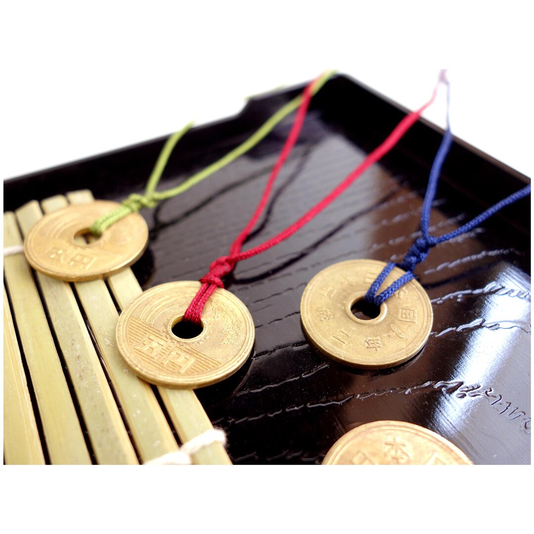 Good Luck 5 Yen Coin Necklace | Japanese 5 Yen Pendant With Random Year Lucky Coin Goen ...