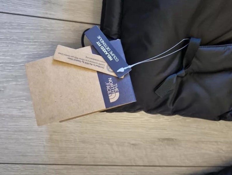 North Face Black Puffer Jacket - Etsy