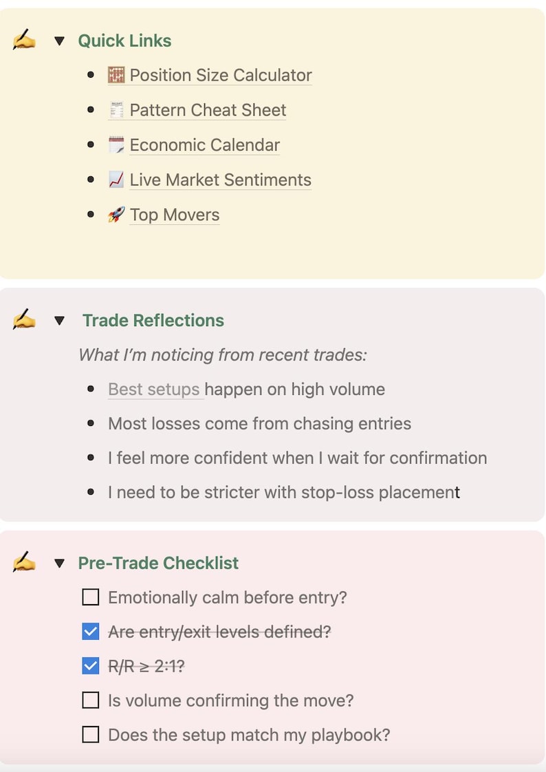 Notion Trading Journal Template – Track, Reflect and Improve Your ...