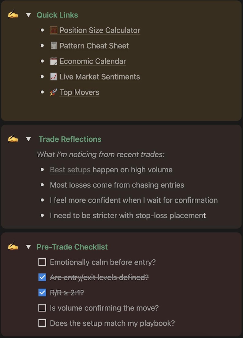 Notion Trading Journal Template – Track, Reflect and Improve Your ...