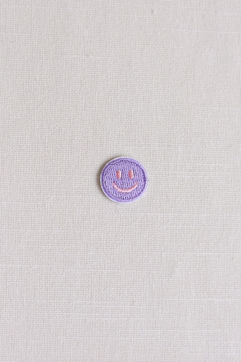 Smiley Face Iron-on Patch Set: Embroidered & Glitter Appliques, Y2K Style - Etsy